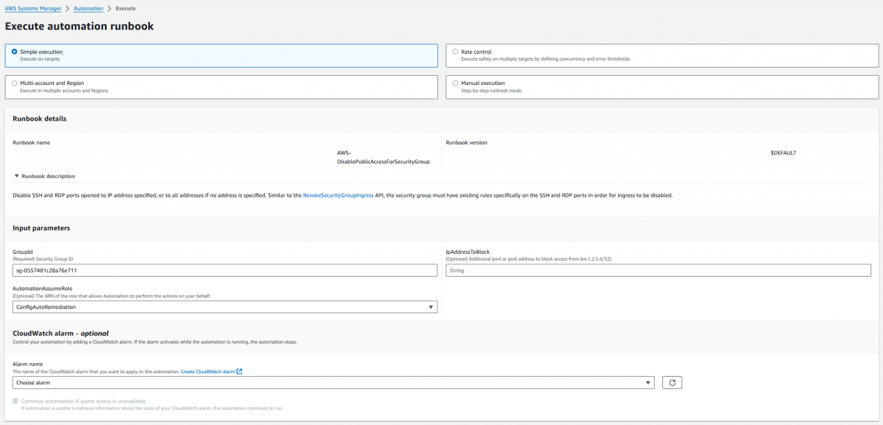 AWS Config to remediate changes to EC2 with Systems Manager